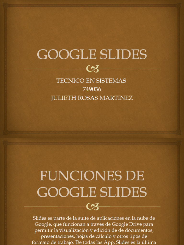 Funciones Clave de Google Slides | PDF
