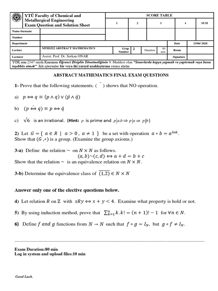 Abst Math Final | PDF | Mathematics | Mathematical Logic