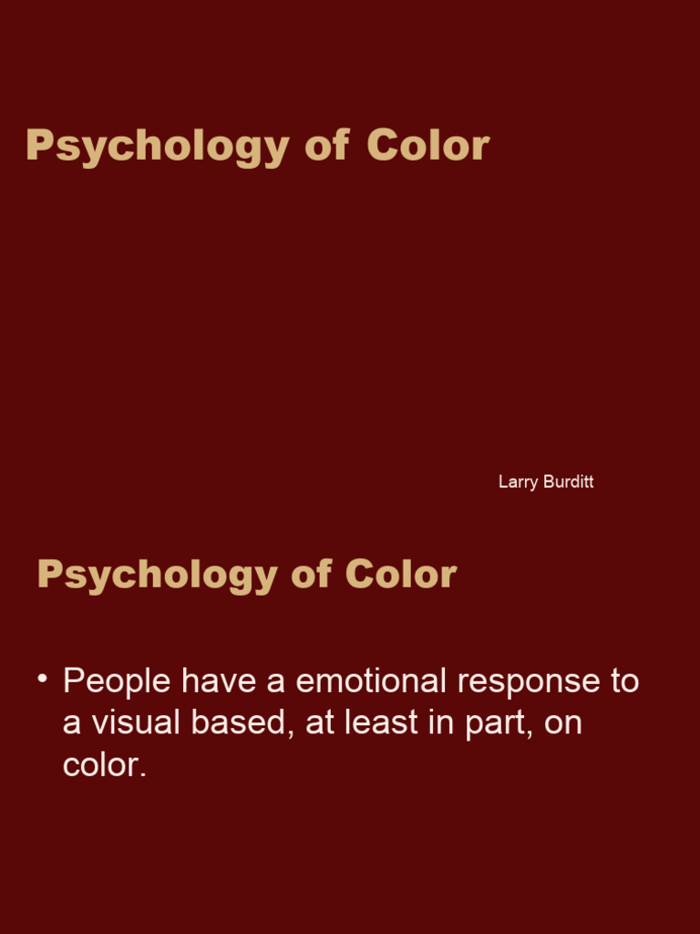 Psychology of Color | PDF | Color | Feeling