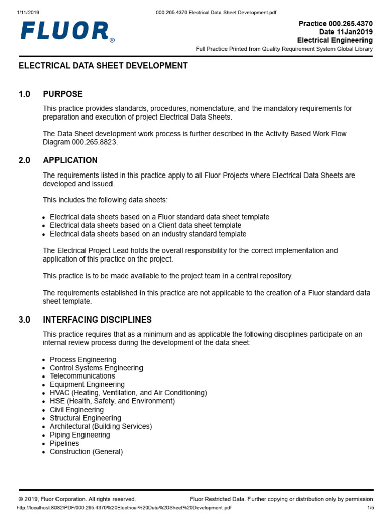 000.265.4370 Electrical Data Sheet Development | PDF | Specification (Technical Standard ...