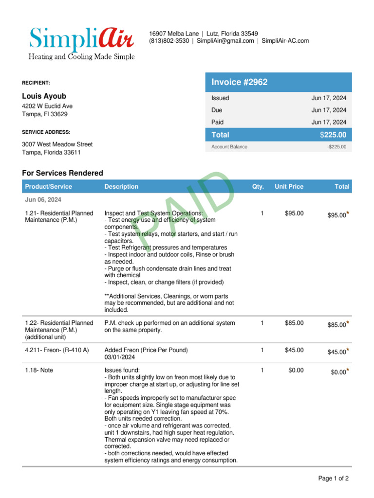 invoice_2962 | PDF | Heat Transfer | Temperature