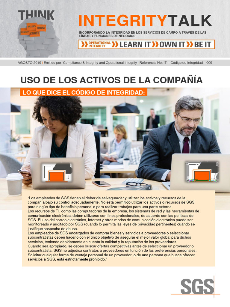 08. Integrity talk - Uso de activos de la compañía | Descargar gratis ...