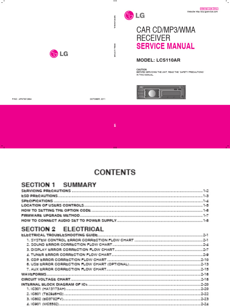 LG Lcs 110ar | PDF | Electrostatic Discharge | Electrical Connector