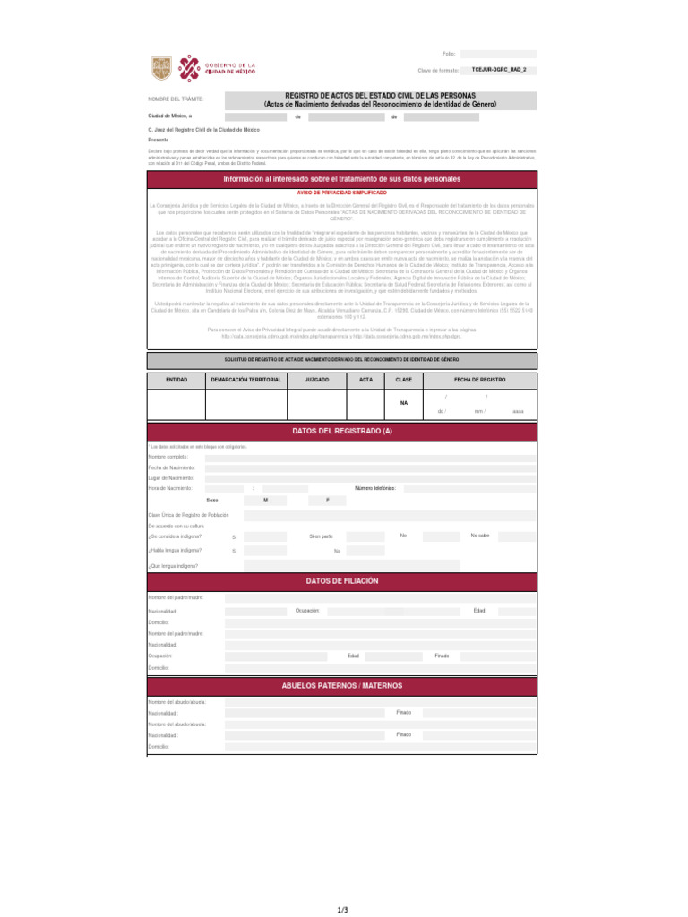 Tcejur DGRC Rae 2 1 | PDF | Certificado de nacimiento | Documento de ...