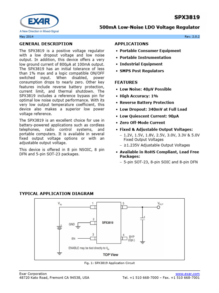 SPX3819M5 L 3 3 TR - C9055 | PDF | Capacitor | Electrical Equipment