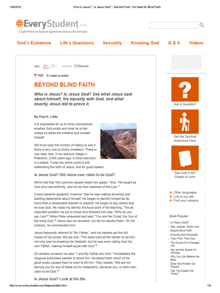 Who Is Jesus - Is Jesus God - See The Proof - No Need For Blind Faith ...