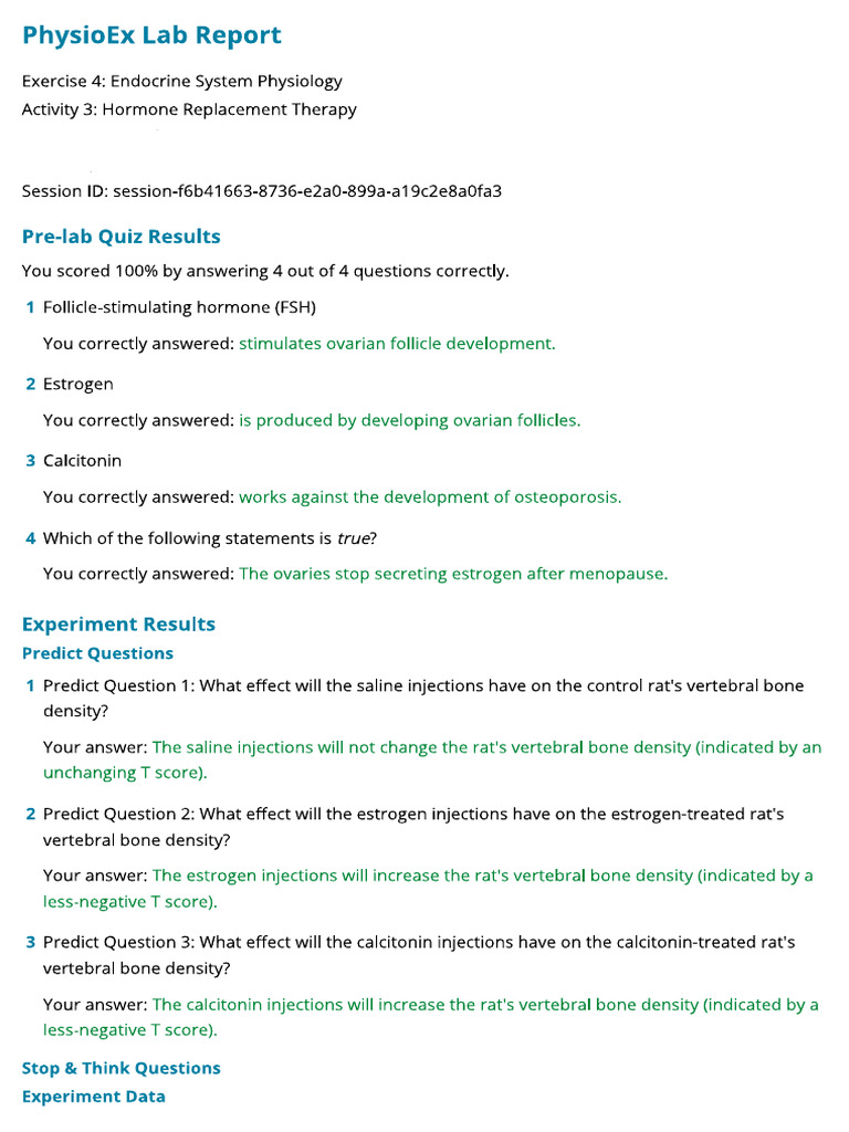 Physioex 4 Activity 3 | PDF
