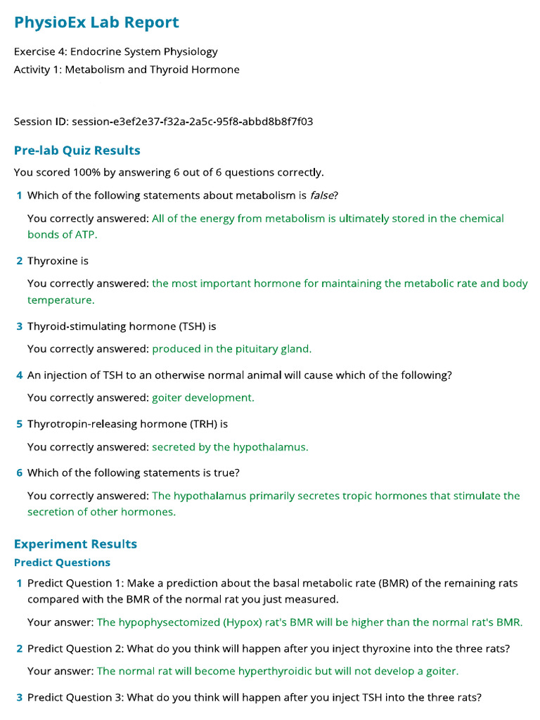 Physioex 4 Activity 1 | PDF