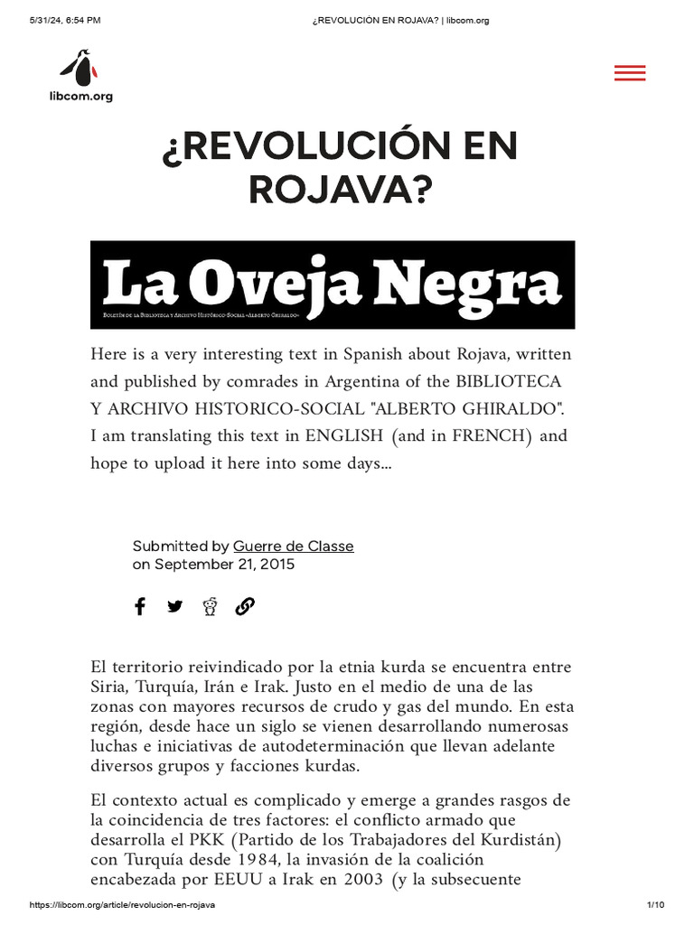 ¿Revolución en Rojava | PDF | Partido de la Unión Democrática (Siria) | Estado (política)