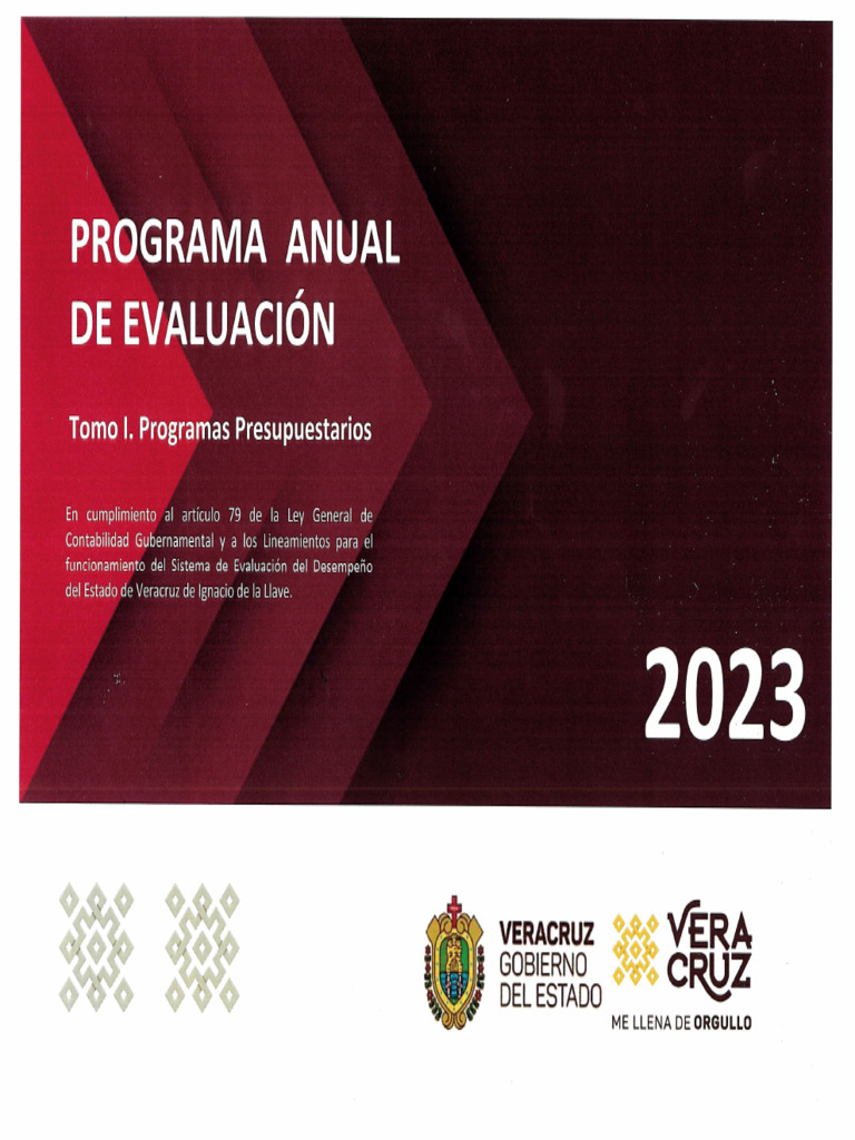 Programa Anual de Evaluación PAE 2023 | PDF