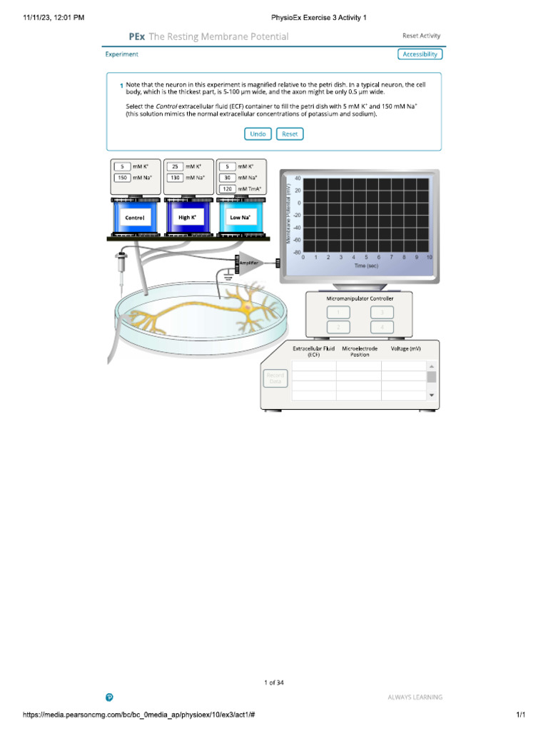 PhysioEx 1 | PDF
