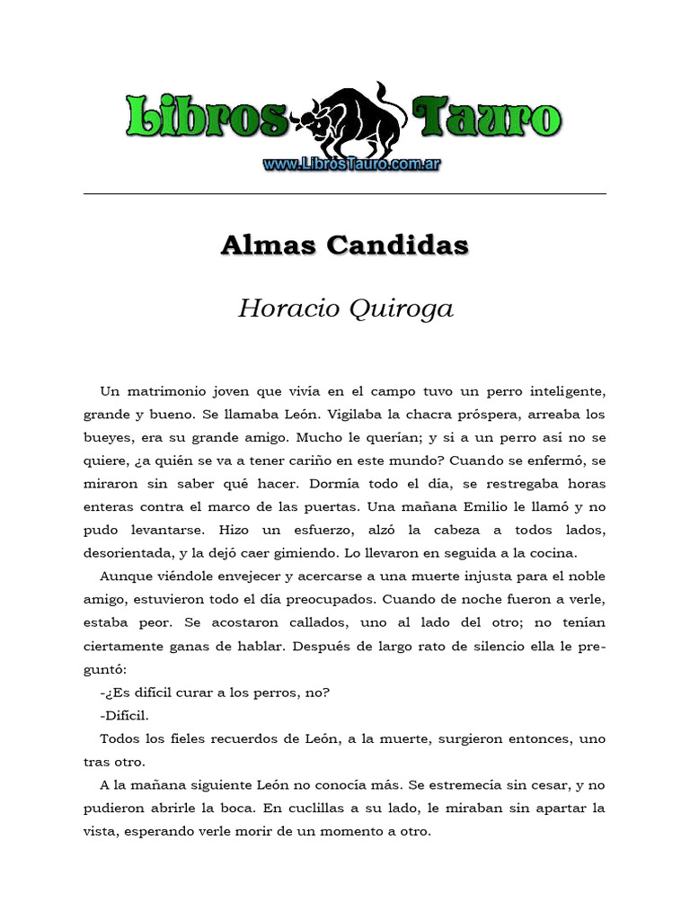 Quiroga, Horacio - Almas Candidas | PDF