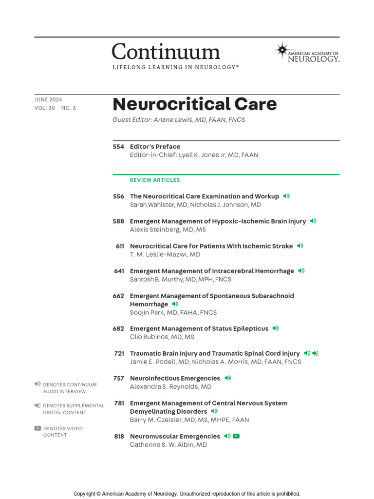 Emergencia - Continium | PDF | Neurology | Medicine