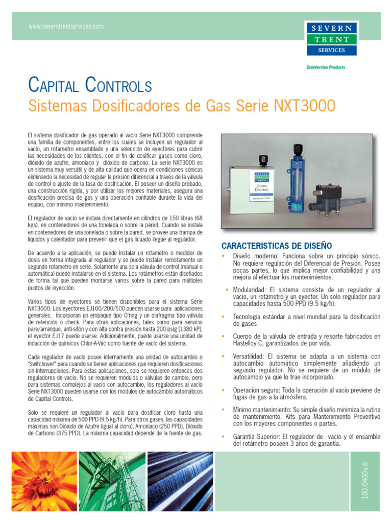 Clorador Serie NTX 3000 | PDF | Gases | Válvula