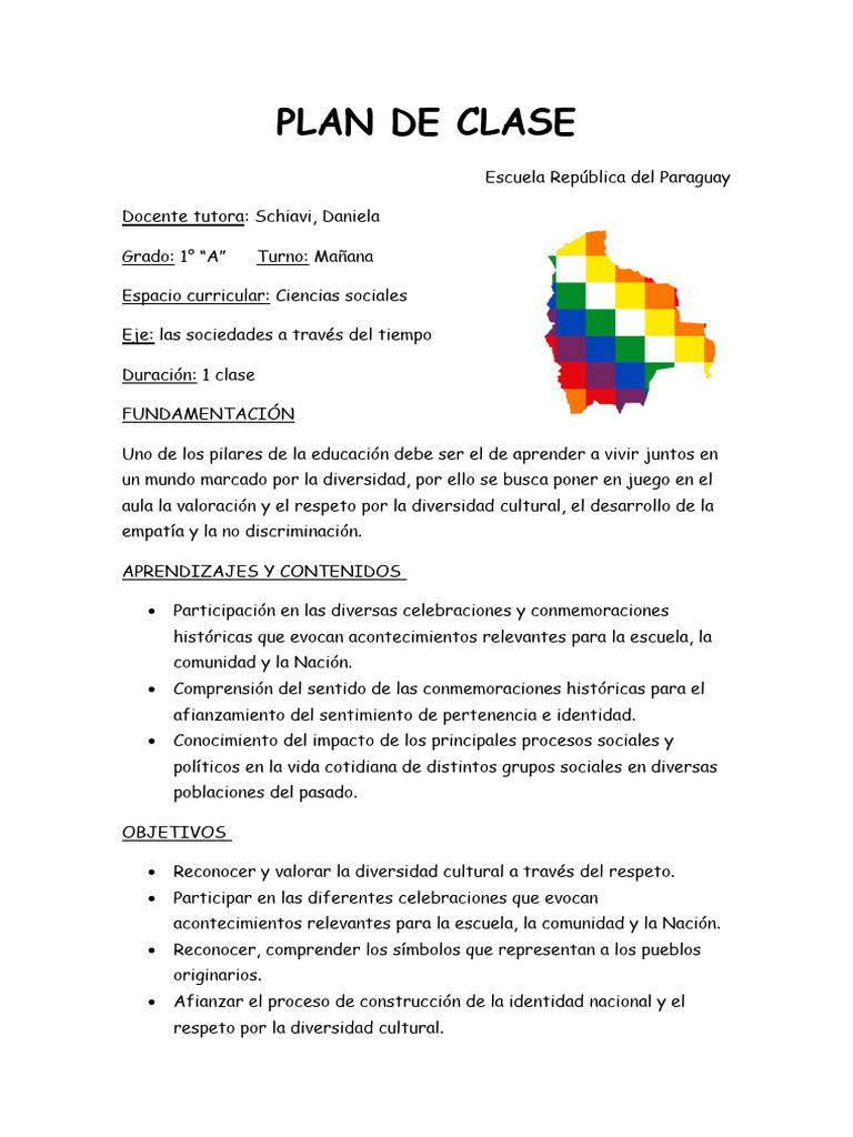 PLAN DE CLASE - 12 DE OCTUBRE | Descargar gratis PDF | Conocimiento | Nación