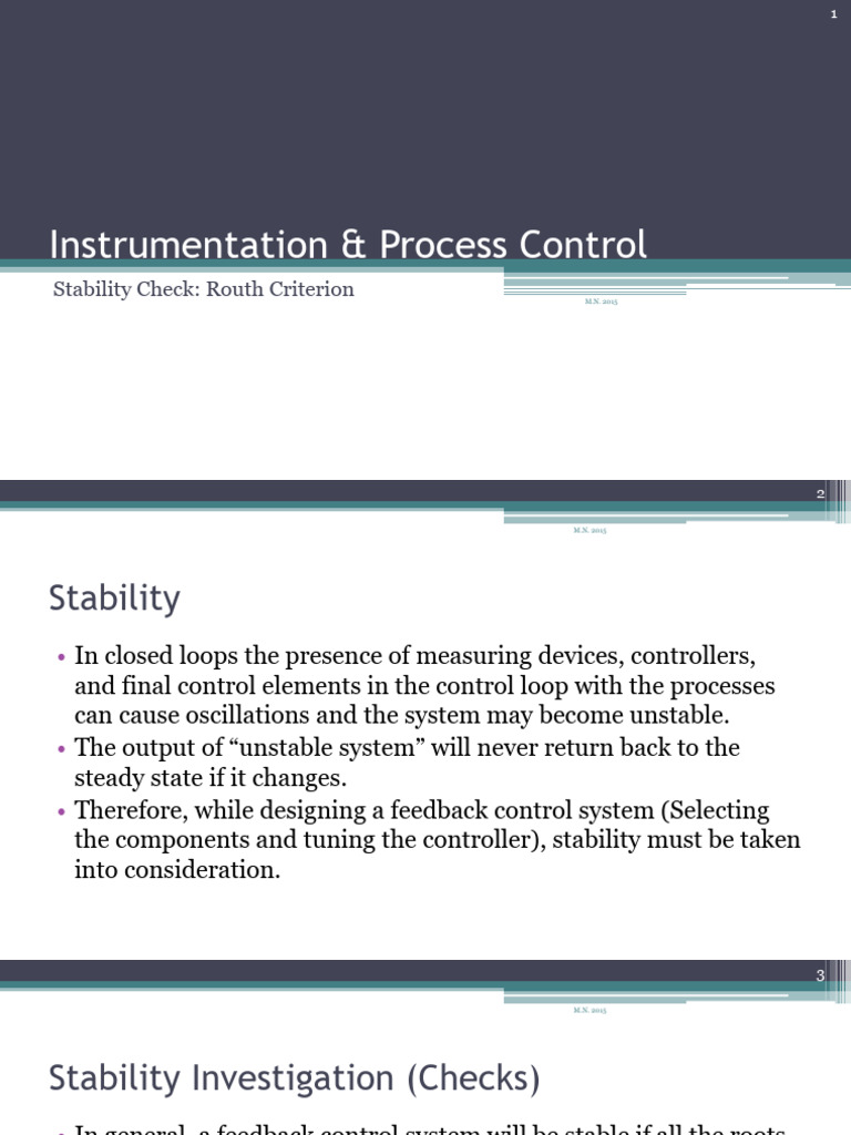 Routh Criterion for Control System Stability | PDF | Stability Theory ...