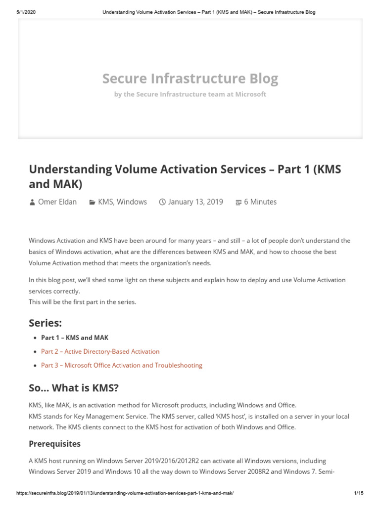 KMS vs. MAK: Understanding Activation Methods | PDF | Microsoft Windows ...
