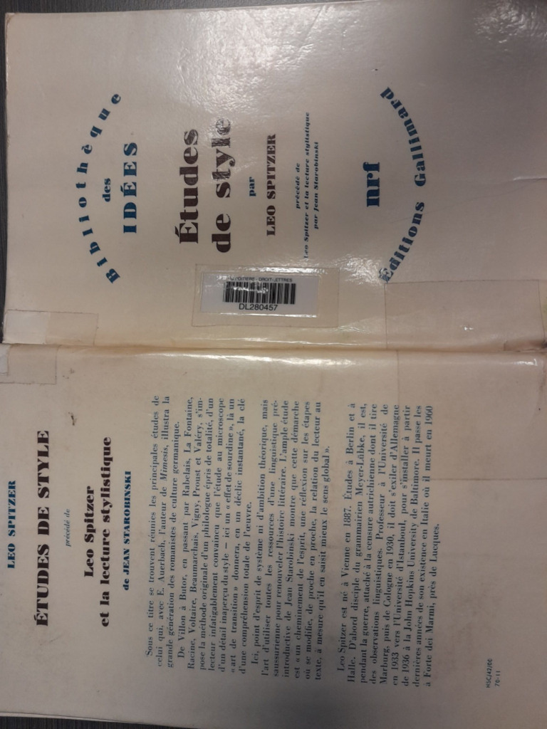 Spitzer - Études de Style | PDF