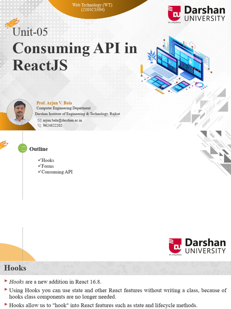 WT Unit-5 API With React Js | PDF | Computer Programming | Computing