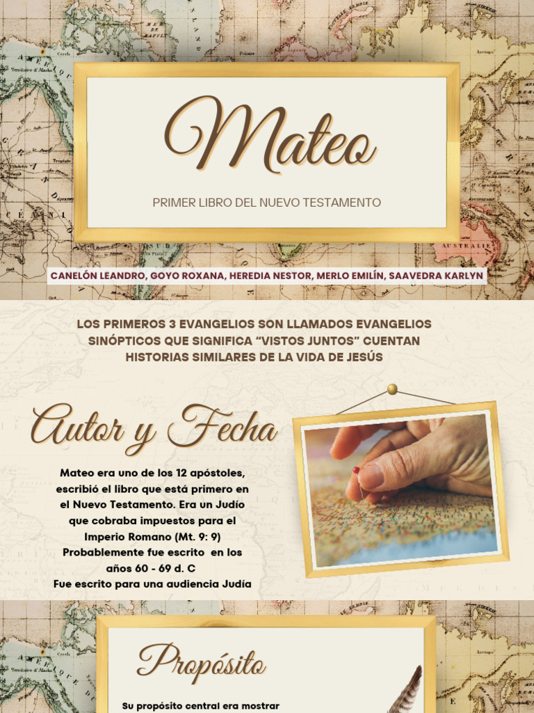 Presentación Libro de Mateo | PDF