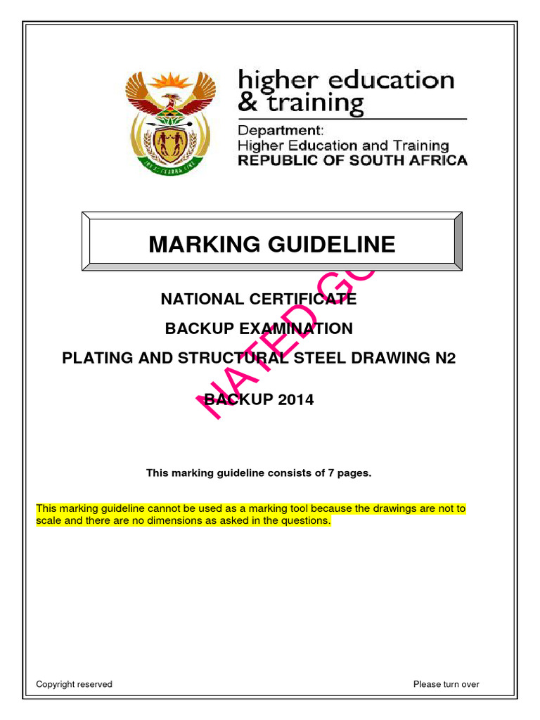 2015 Plating and Structural Steel Drawing n2 Memo April Final | PDF