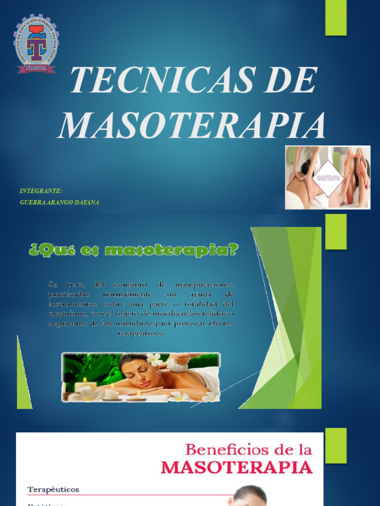 Tecnicas de Masoterapia | PDF | Masaje | Músculo