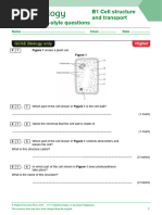 B1 Cell Structure and Transport Exam-Style Mark Scheme: Answers Extra ...