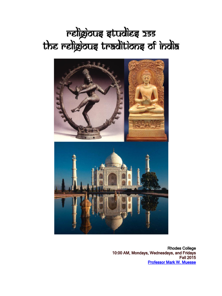 Religious Traditions of India Syllabus, F15 - 0 | PDF | Indian ...