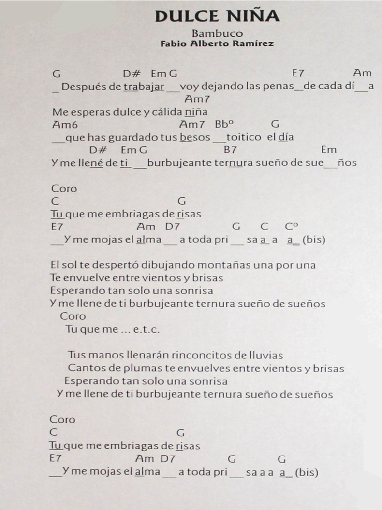 Dulce Niña Cifrado Pdf
