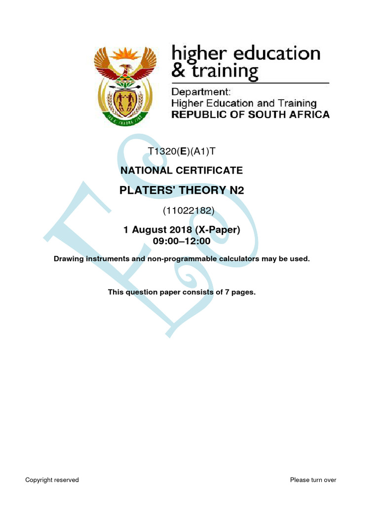 N2 Platers' Theory August 2018 | PDF | Mechanical Engineering ...