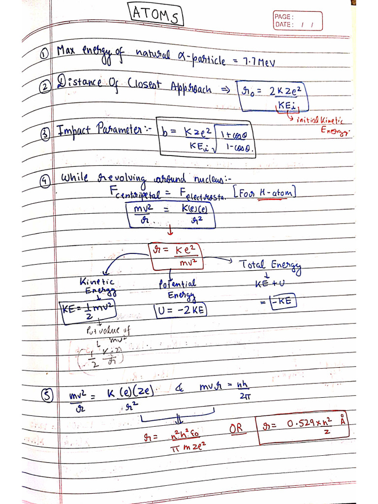 ATOM Complete Note | PDF