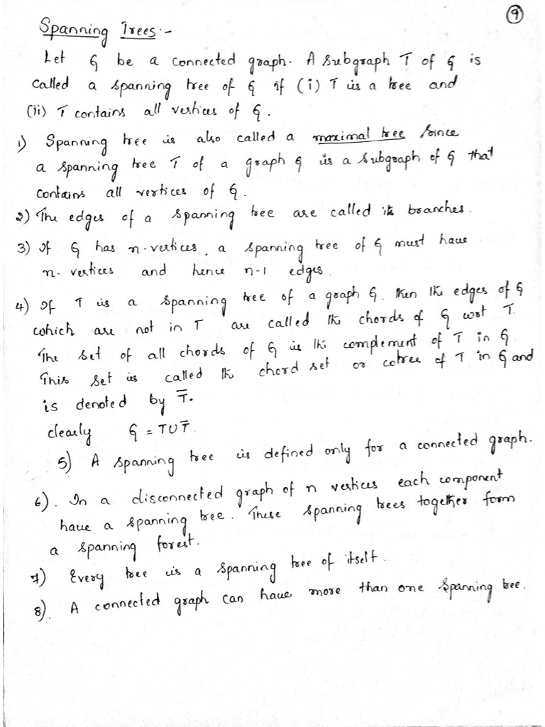 Discreate Mathematics Module 5 2 Spanning Tree Pdf