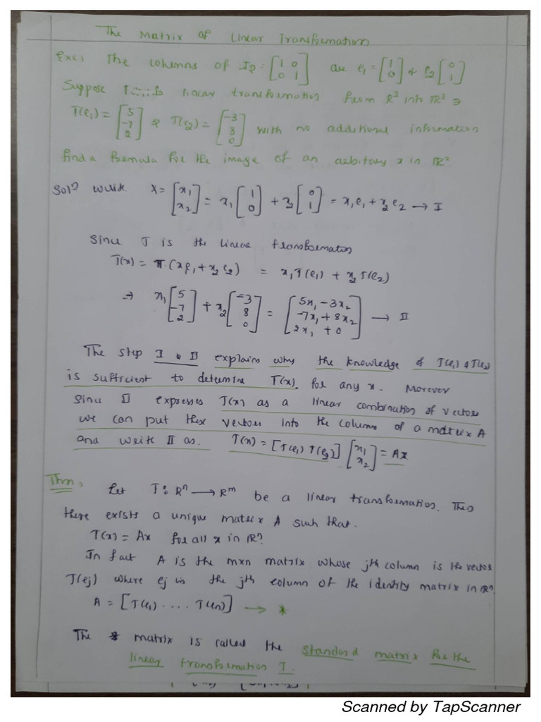 Matrix of Linear Transformation & Orthogonality With Question Practice ...