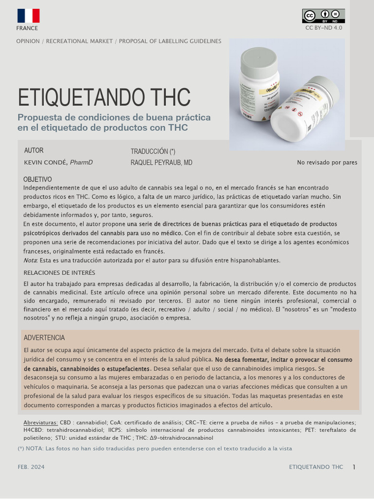 3 Etiquetando THC - Español - RP | PDF | Cannabis (Droga) | Tetrahidrocannabinol