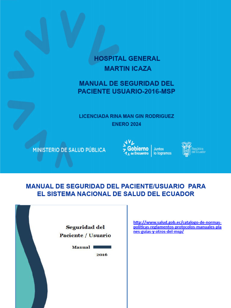 Presentación Manual de Seguridad Del Paciente_usuario Para El SNS 1 | PDF | Seguridad del ...