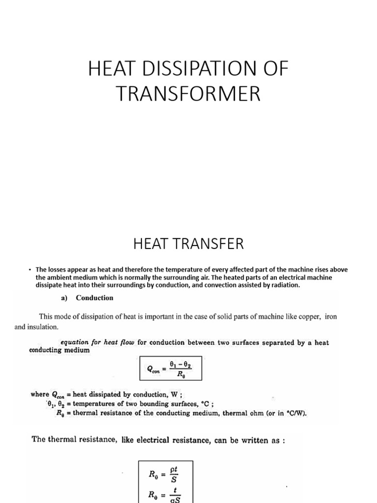 TD_HEAT DISSIPATION | Download Free PDF | Heat Transfer | Transformer