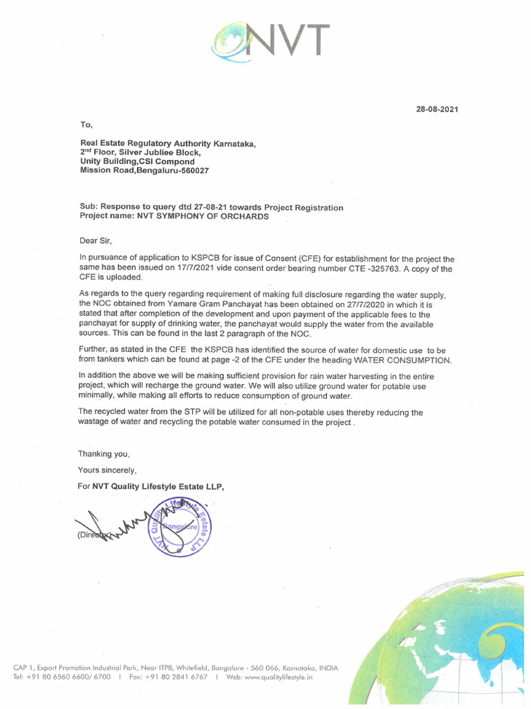 RERA Response Query | PDF