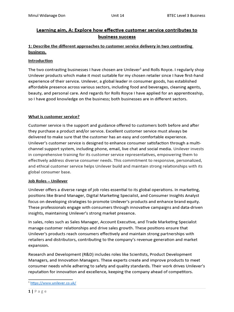 Learning Aim 1 1 | Download Free PDF | Business | Human Resources