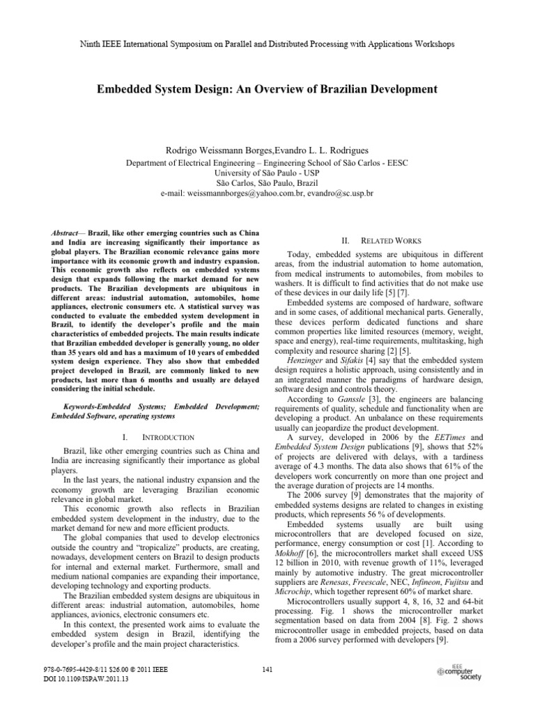 Embedded System Design An Overview of Brazilian Development | PDF ... Embedded System Design An Overview of Brazilian Development | PDF ...