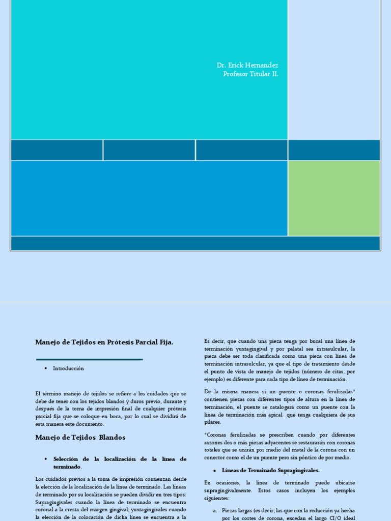 Manejo de Tejidos Blandos en PF, Clase | PDF | Medicamentos con receta | Corrosión