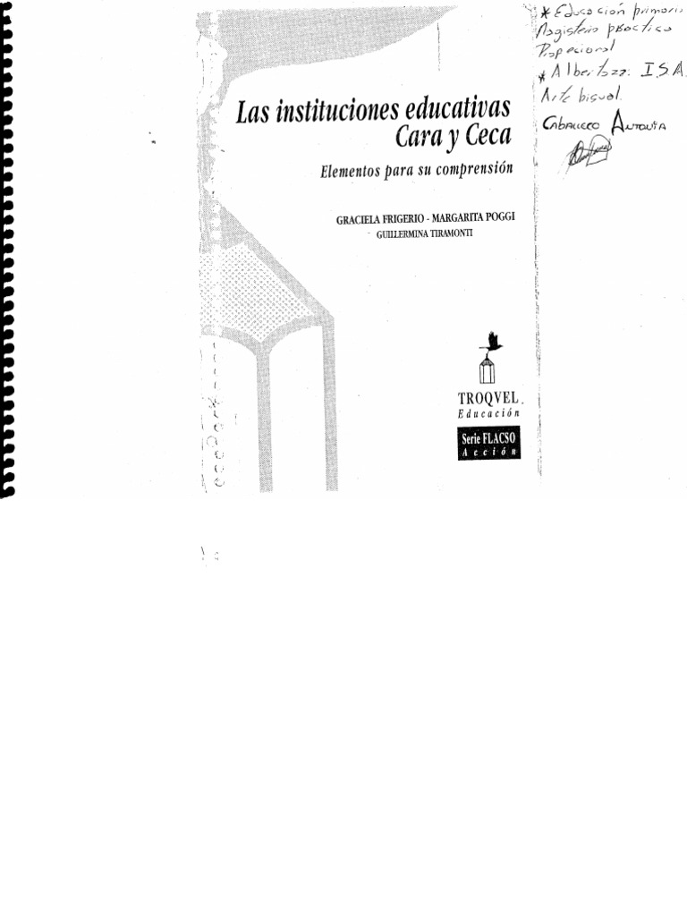 Cara y Ceca - Frigerio - Poggi - Elementos para Su COMPRENSION | PDF