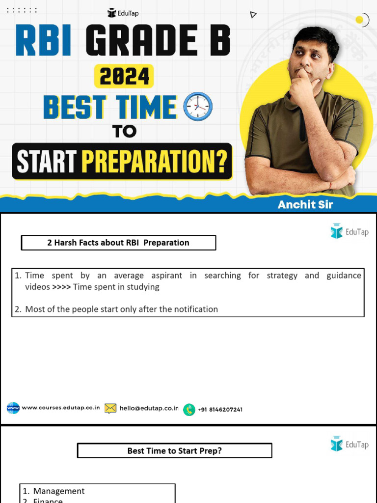 Best Time To Start Preparation | PDF | Self-Improvement