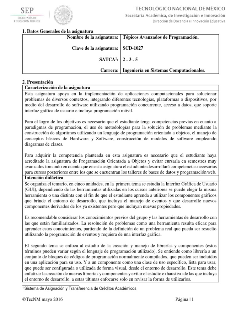 Topicos Avanzados de Programacion | PDF | Programación de computadoras | Software