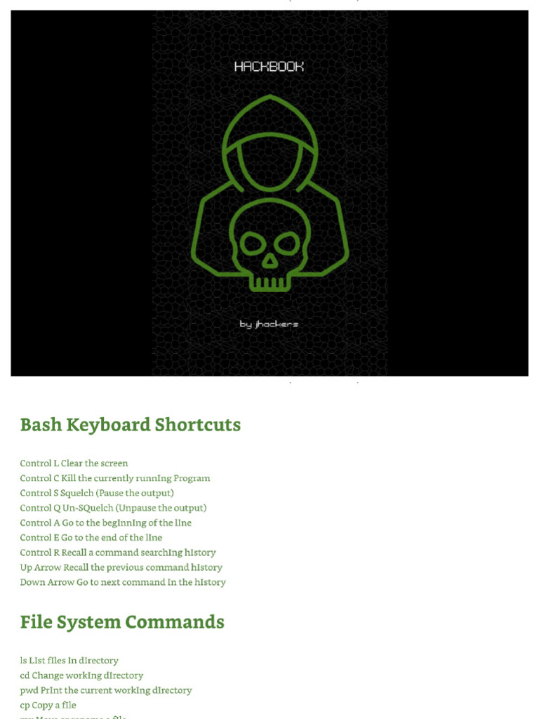 Hackbook Cheat Sheet | PDF