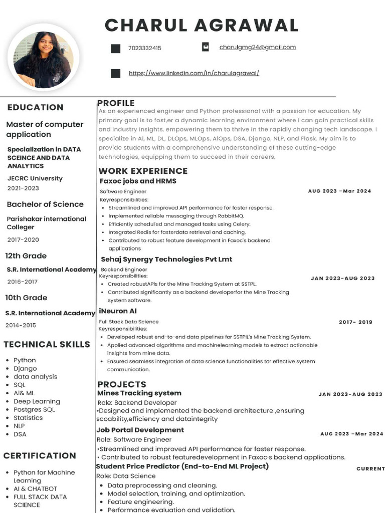 Charul Agrawal Resume | PDF