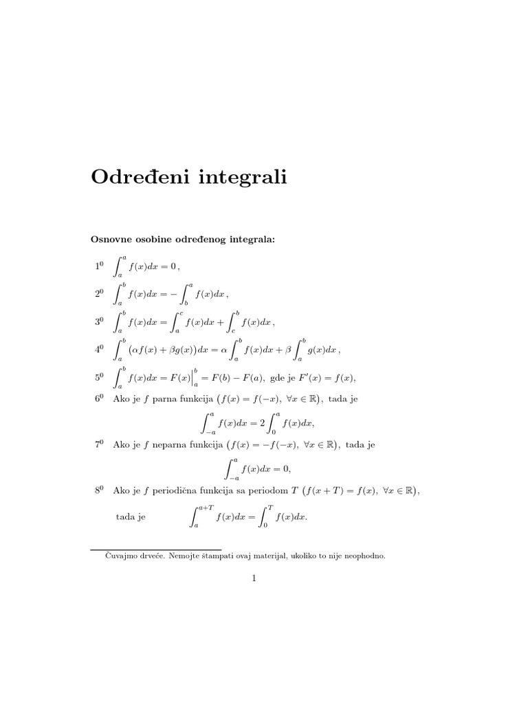 Određeni Integral | PDF | Teaching Methods & Materials