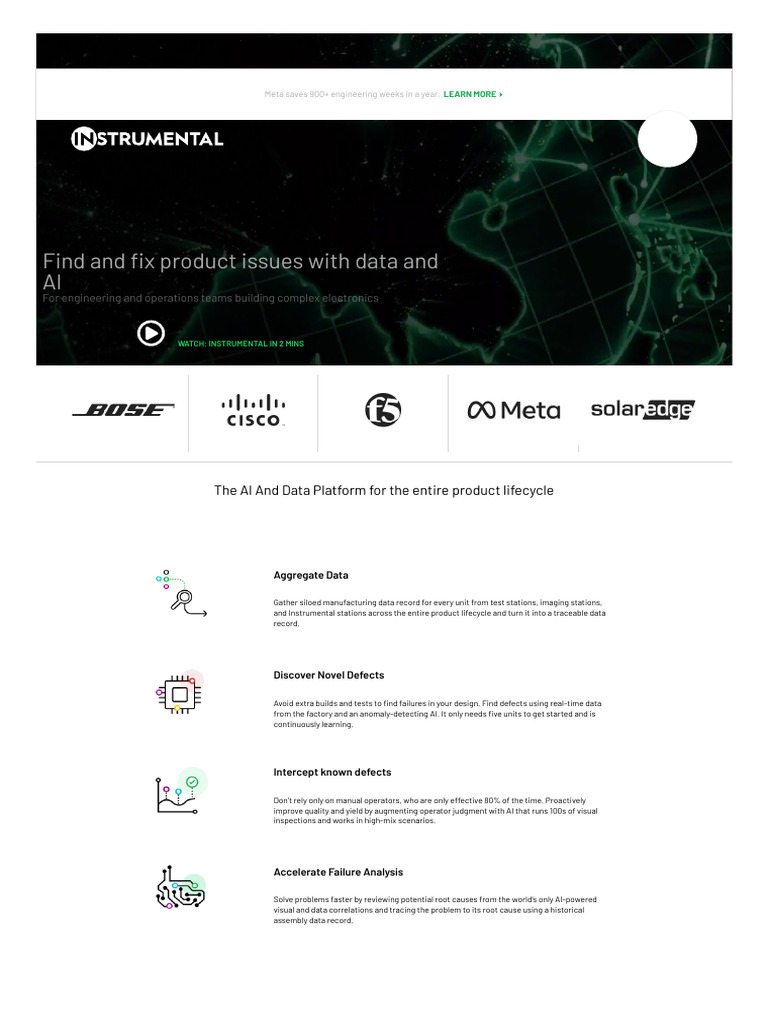 Instrumental - Manufacturing AI and Data Platform | PDF | Artificial ...