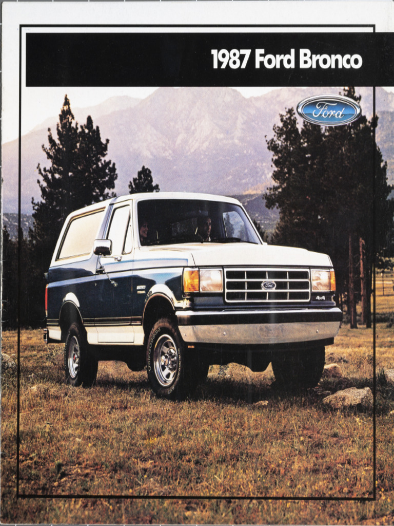 87 Ford Bronco Brochure | PDF