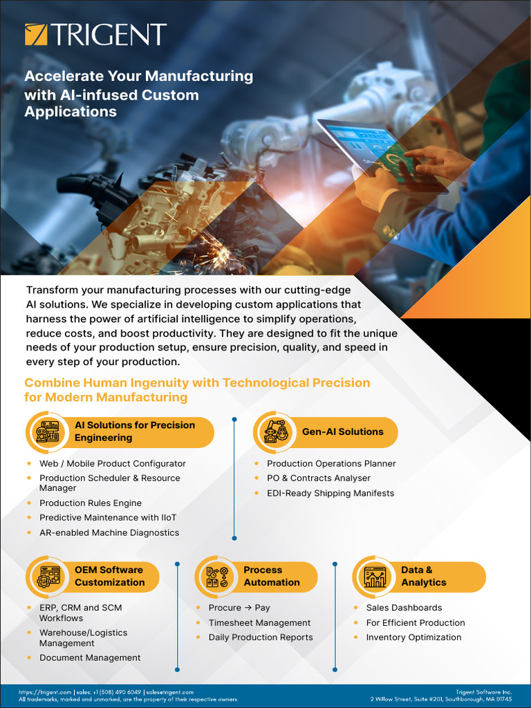 Smart Manufacturing Flyer | PDF | Artificial Intelligence | Intelligence (AI) & Semantics