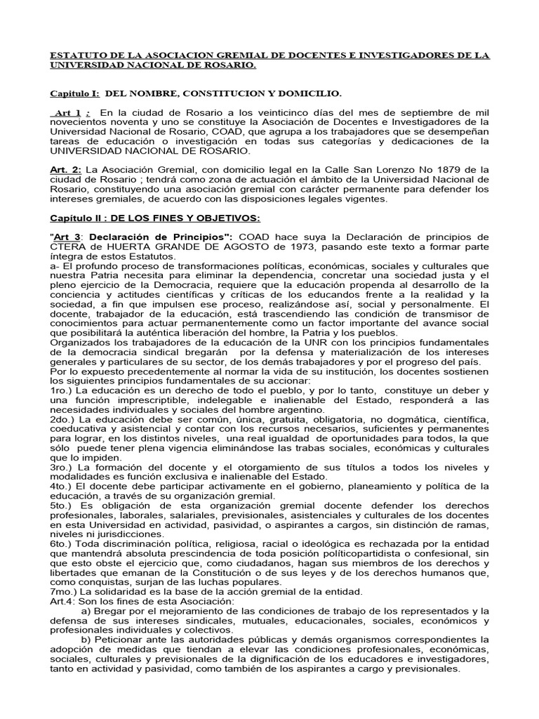 2768estatuto de La COAD | PDF | Comisión Europea | Democracia